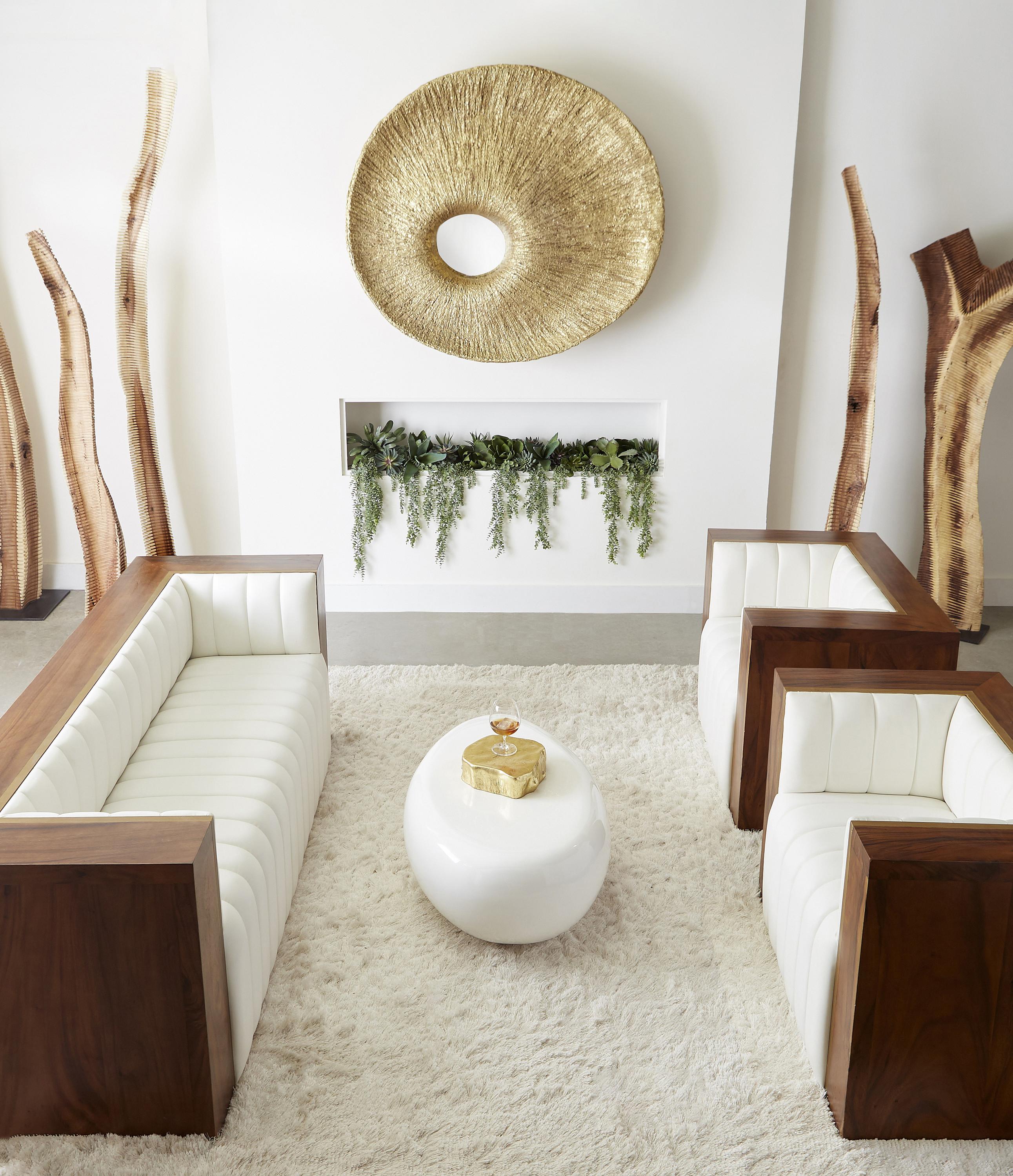 Convergence Mirror, Resin, Gold Leaf