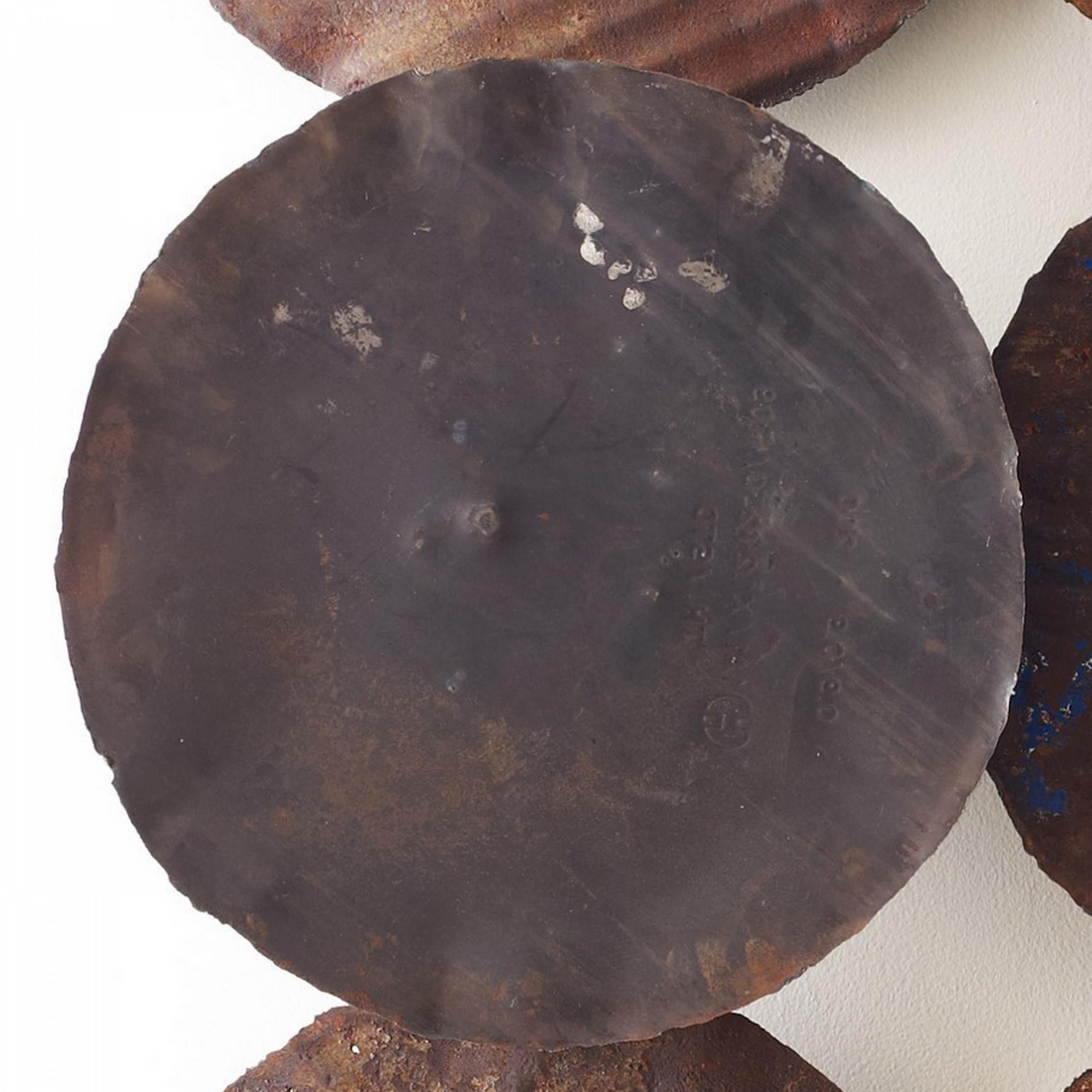 Reclaimed Oil Drum Wall Disc, Individual Pieces, Assorted Colors and Depths