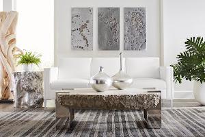 Splotch Wall Art, Rectangle, Silver Leaf